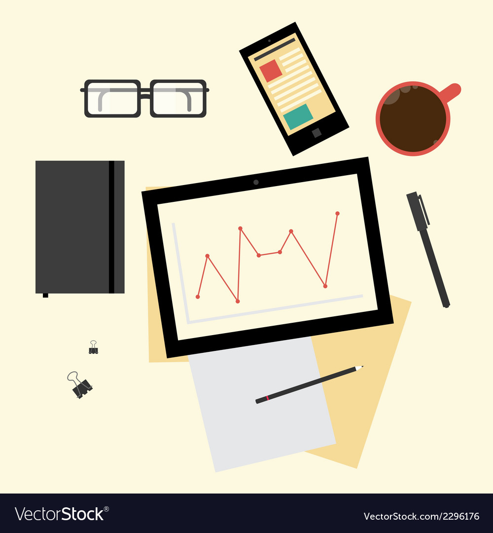 Workflow items Royalty Free Vector Image - VectorStock