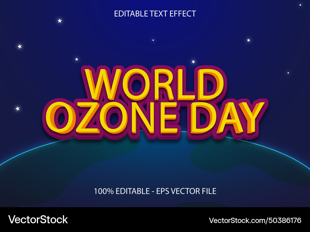 World ozone day with modern cartoon style Vector Image