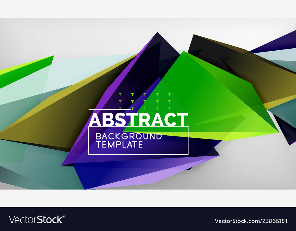 3d triangle geometric background design modern Vector Image
