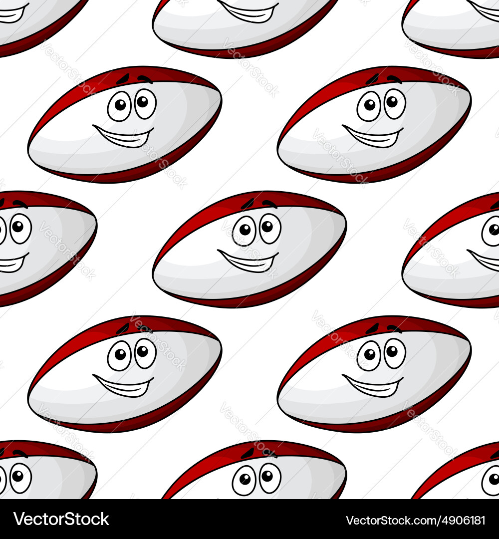 American football ball seamless pattern Royalty Free Vector