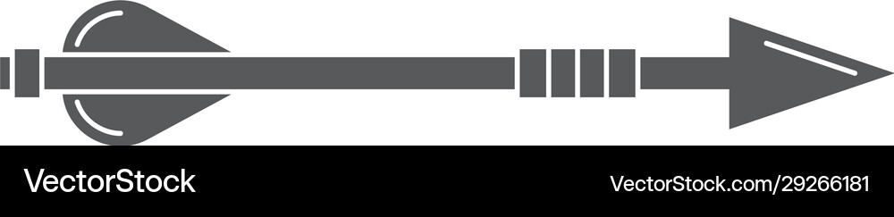 Archery arrow icon symbol isolated on white Vector Image