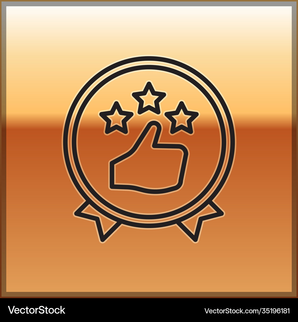 Black line consumer or customer product rating Vector Image