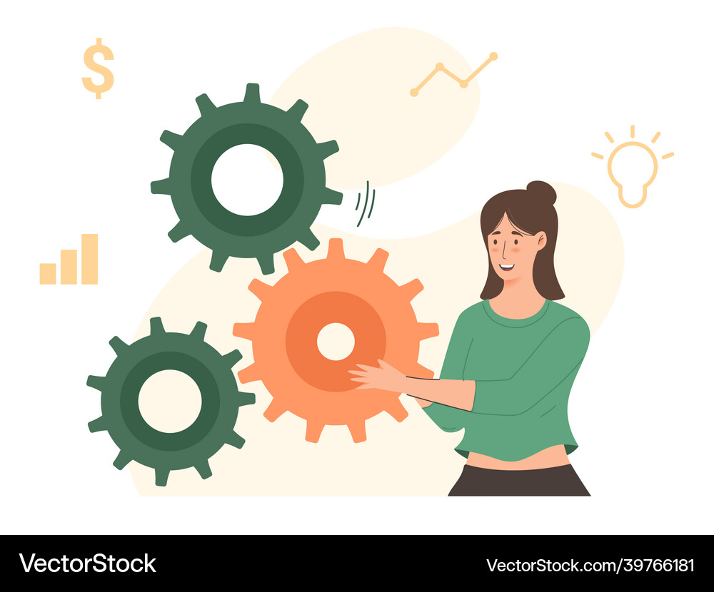 Business solutions for success and strategy fix Vector Image