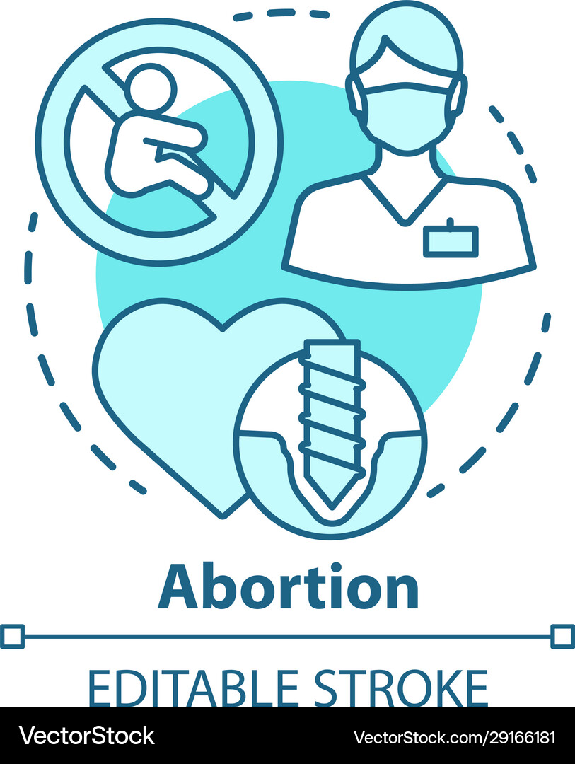 Medical abortion concept icon miscarriage idea Vector Image