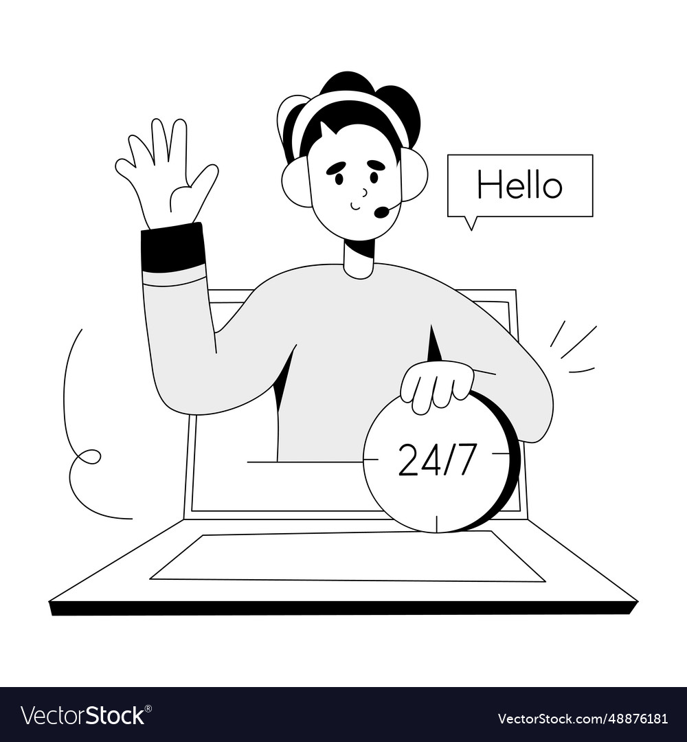 Online representative Royalty Free Vector Image