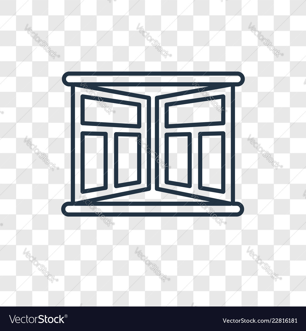 Window concept linear icon isolated Royalty Free Vector