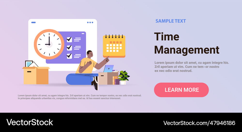 Businessman scheduling job project time management