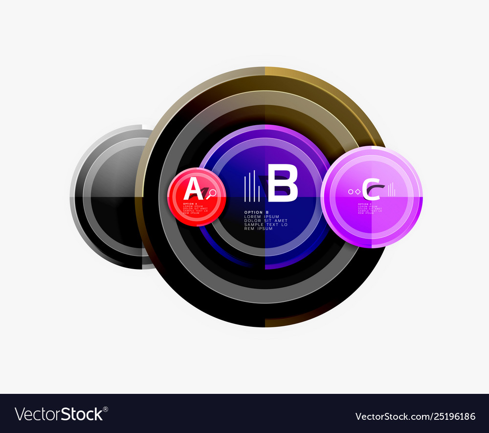 Circular pattern abstract circles composition Vector Image
