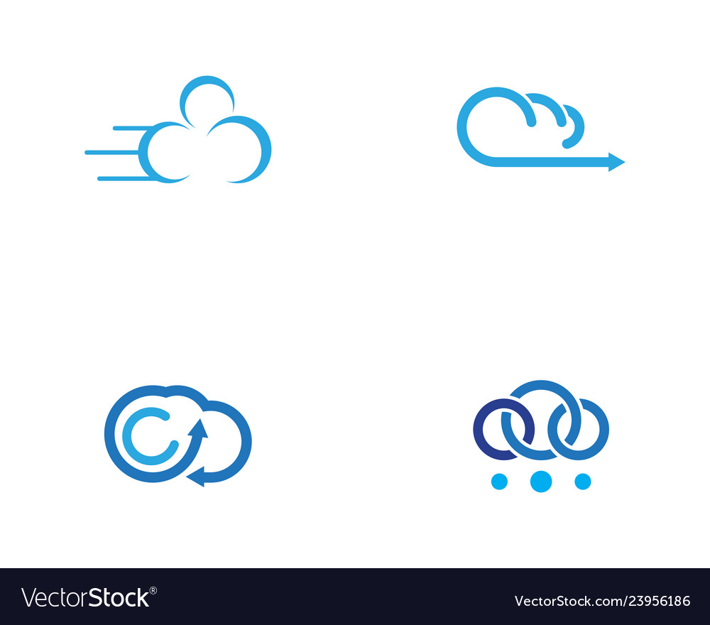 Cloud template Royalty Free Vector Image - VectorStock