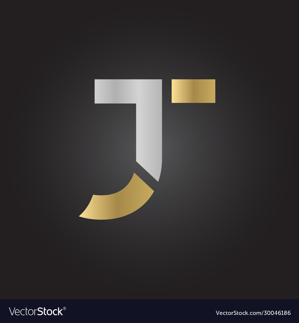 Creative letter jt logo design template initial Vector Image