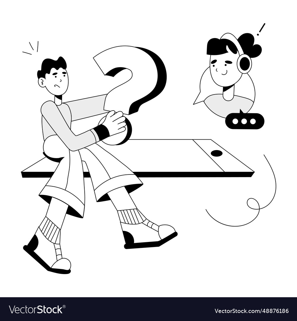 Customer query Royalty Free Vector Image - VectorStock