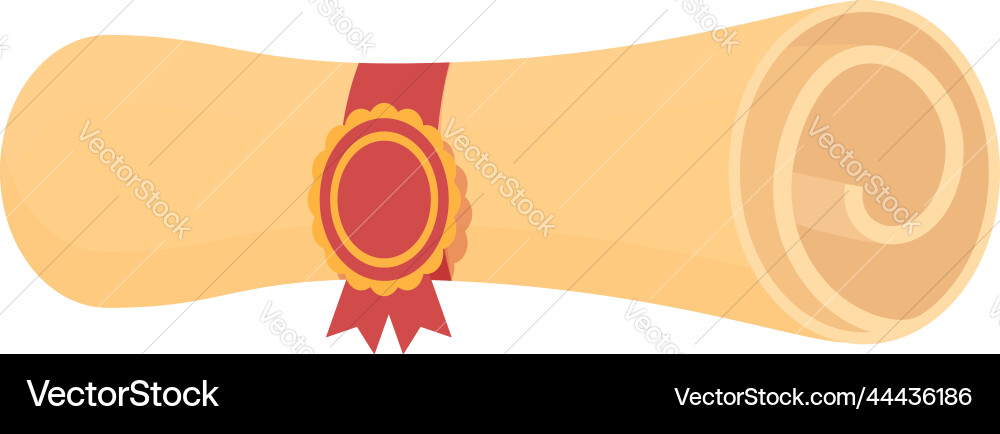 Honor certificate icon cartoon award Royalty Free Vector
