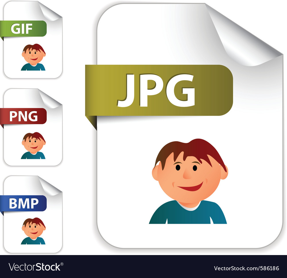 Image file extensions Royalty Free Vector Image