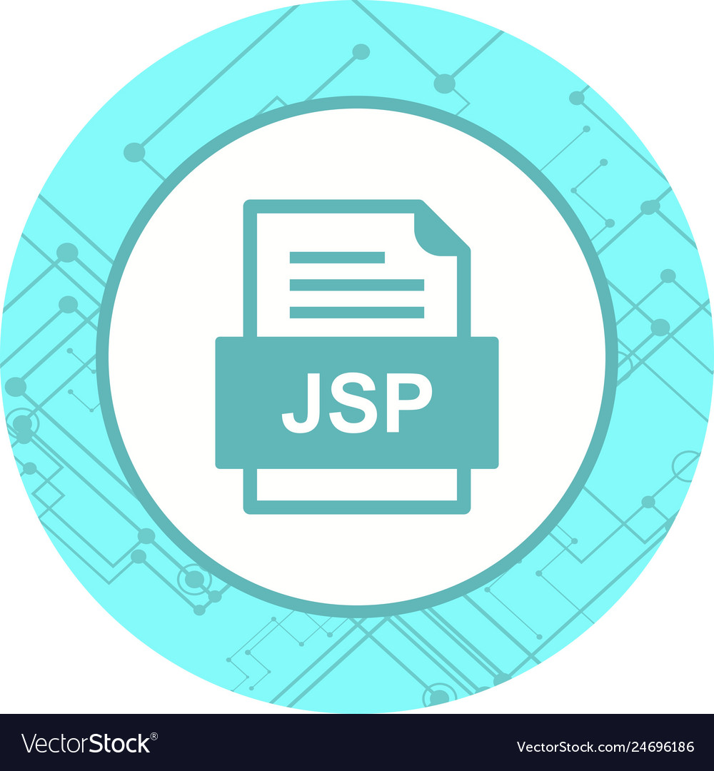 Jsp file document icon Royalty Free Vector Image