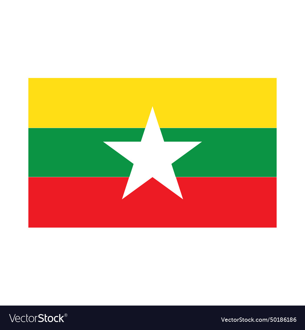Myanmar flag logo Royalty Free Vector Image - VectorStock