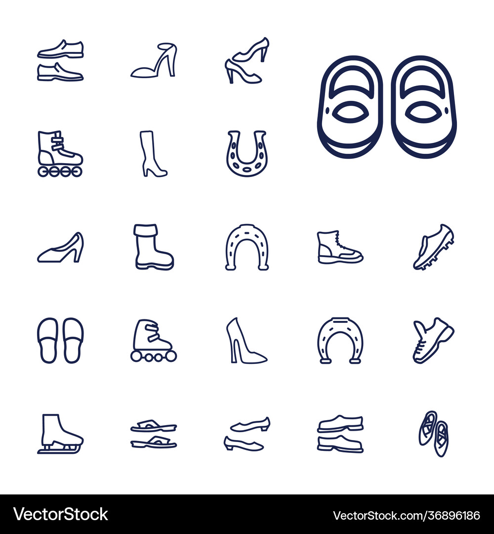 Shoe icons Royalty Free Vector Image - VectorStock