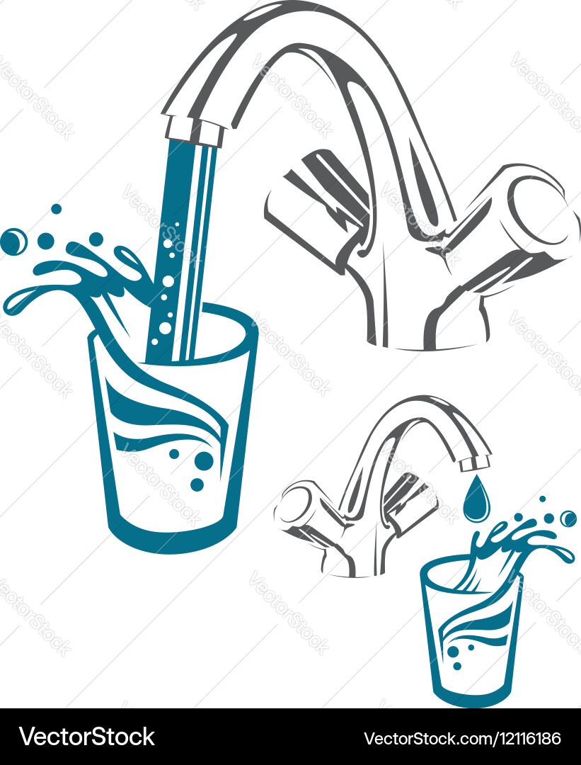 Water tap image Royalty Free Vector Image - VectorStock