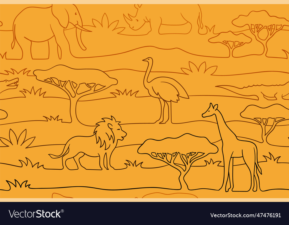 Animals abstract pattern Royalty Free Vector Image