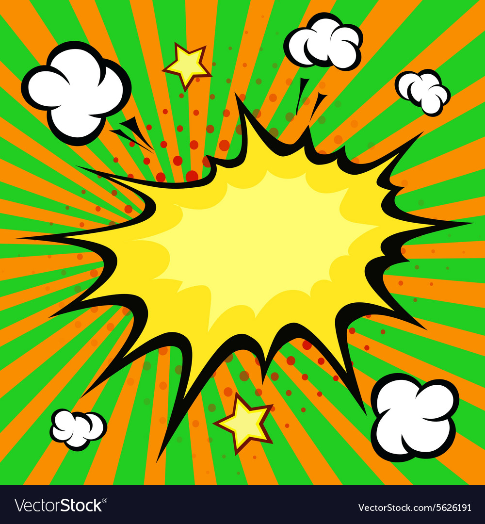 Boom comic book explosion Royalty Free Vector Image