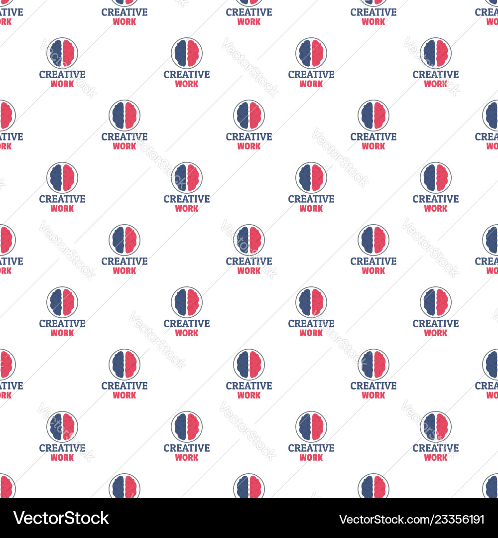 Creative brain work pattern seamless Royalty Free Vector