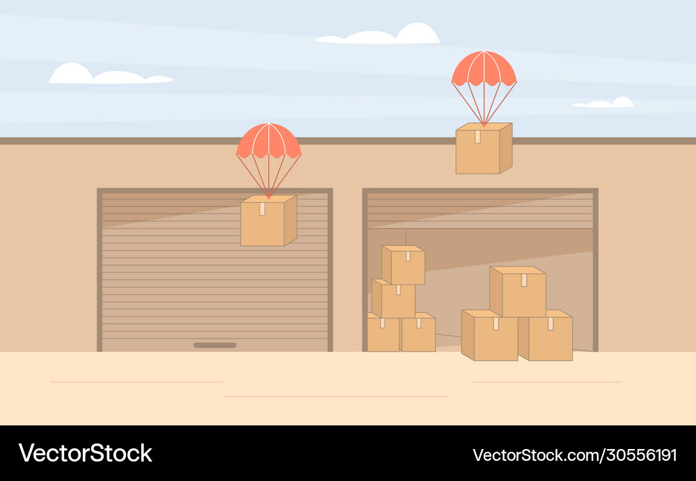 Drop shipping industry cargo containers stock Vector Image