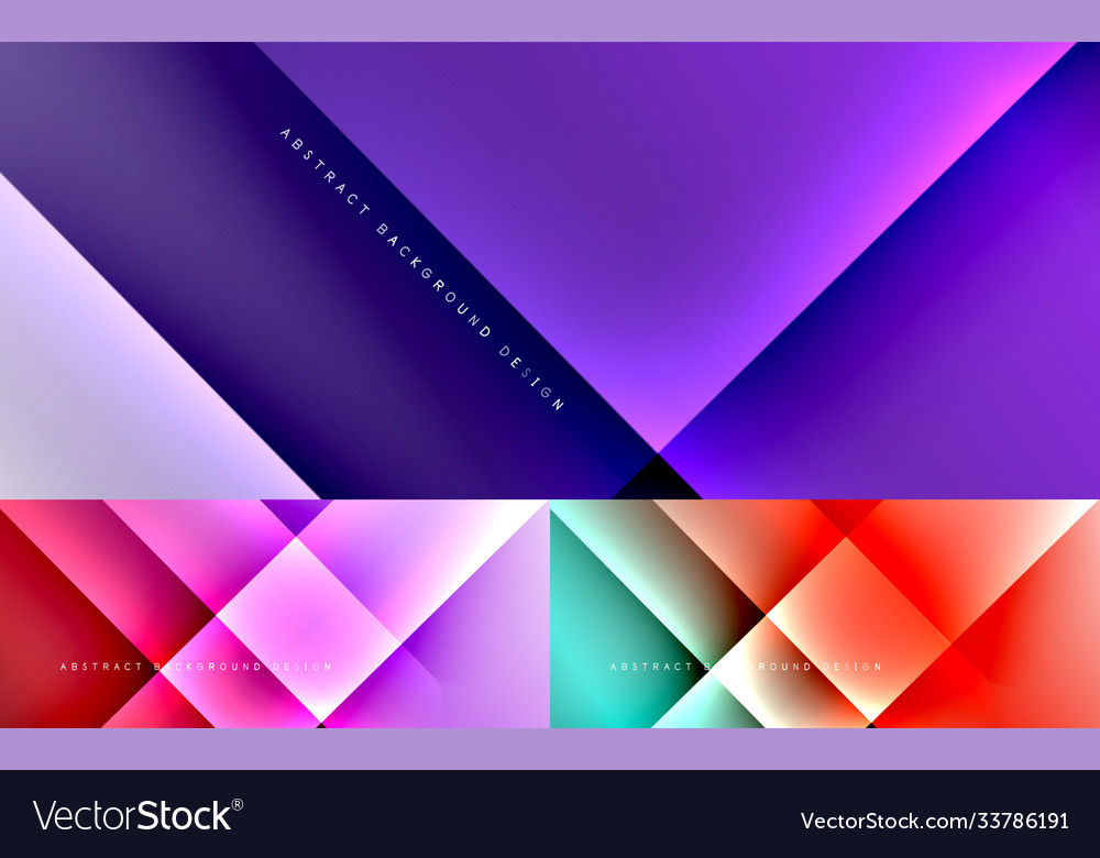 Dynamic diagonal lines abstract background set Vector Image