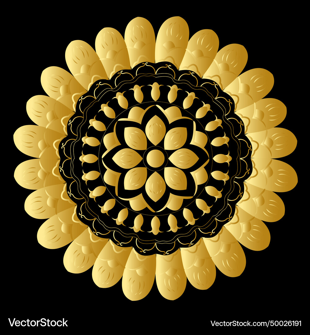 Golden mandala design best new Royalty Free Vector Image