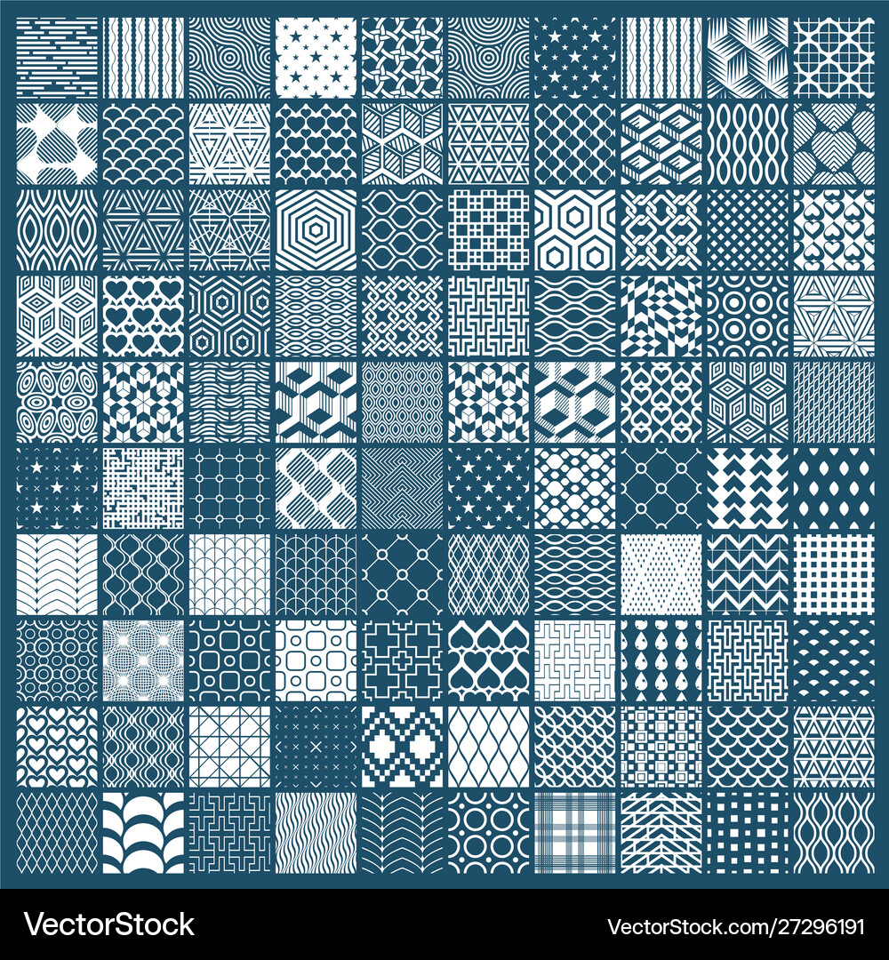 Graphic ornamental tiles collection set Royalty Free Vector