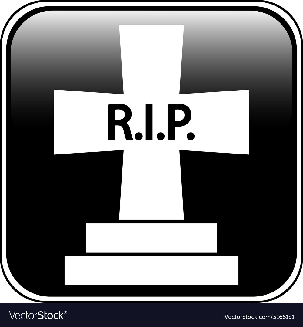 Grave symbol button Royalty Free Vector Image - VectorStock