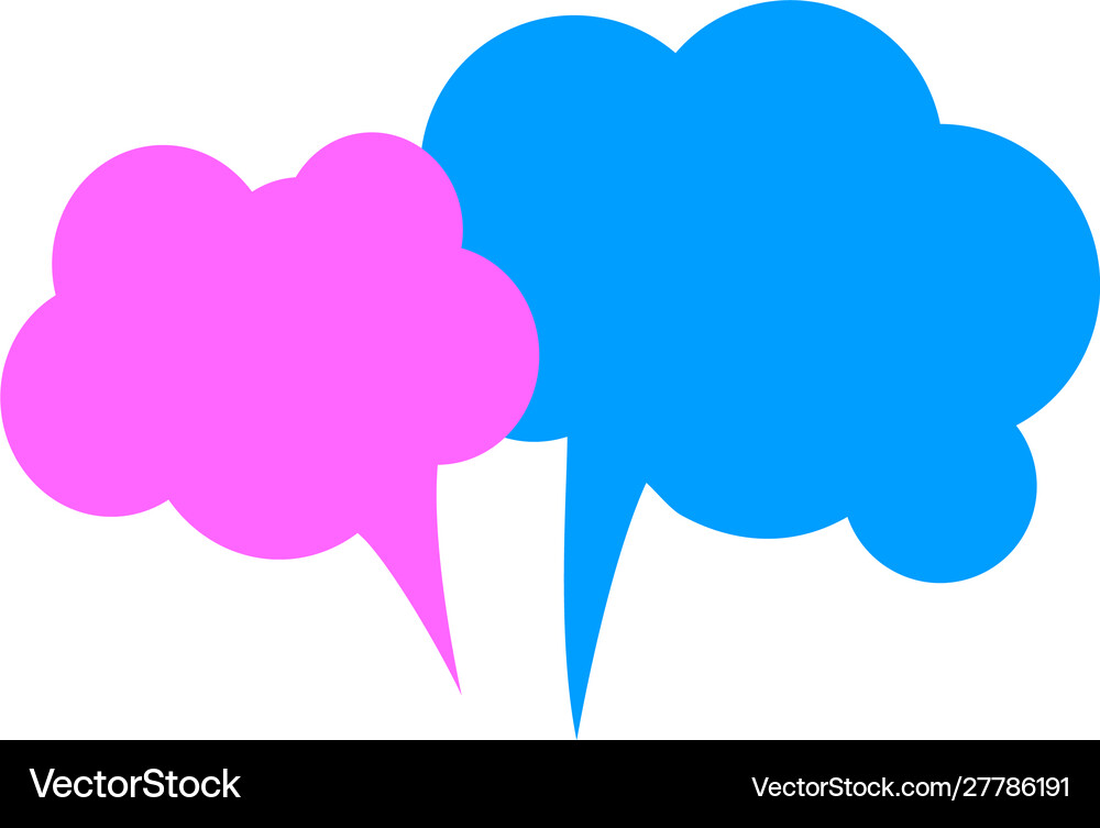 Talk bubble speech icon man and woman chat chat Vector Image