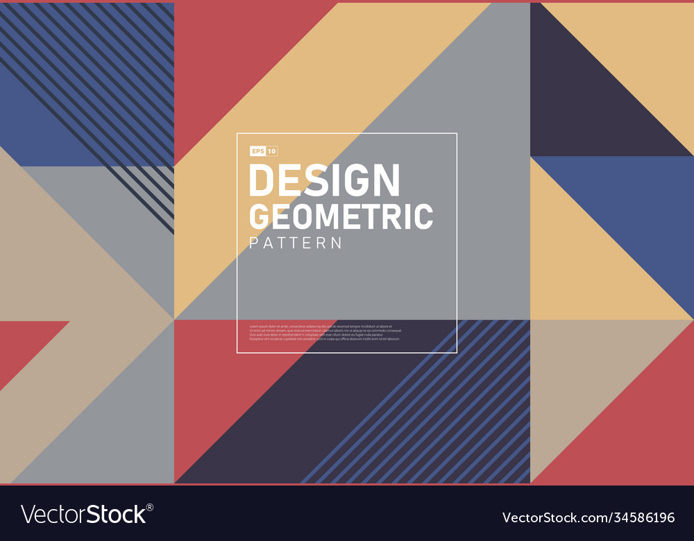 Abstract minimal colorful geometric pattern Vector Image