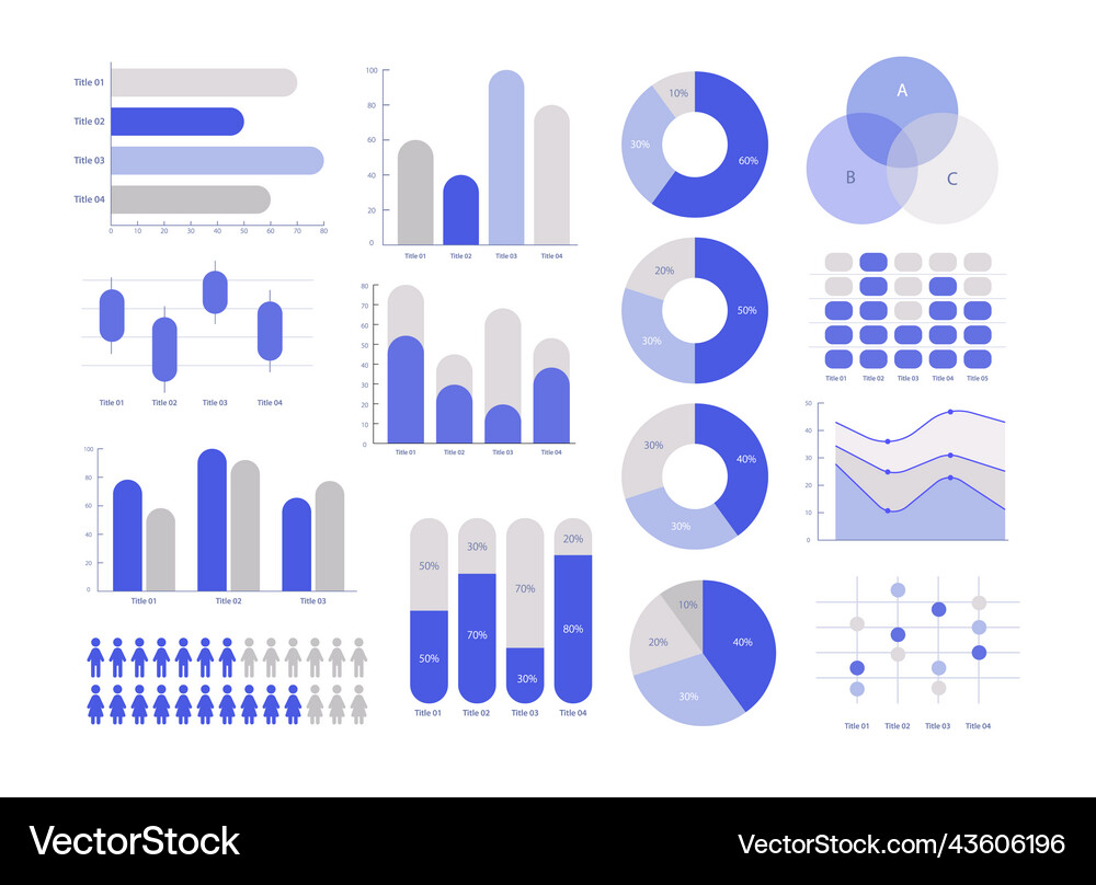 Business and social information infographic chart Vector Image