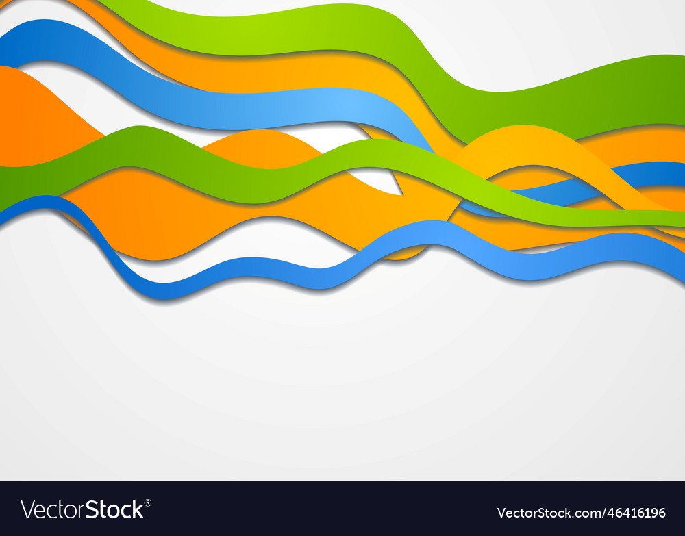 Colorful waves Royalty Free Vector Image - VectorStock