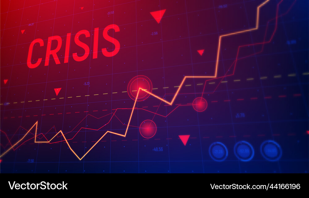 Concept of financial crisis Royalty Free Vector Image