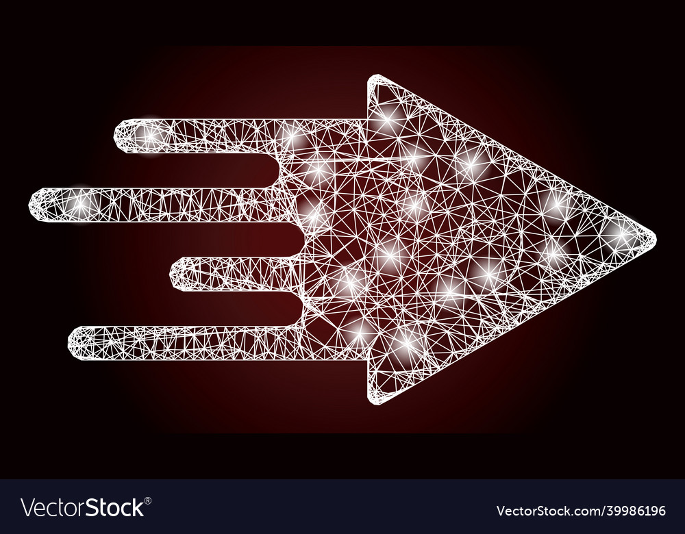 Constellation linear mesh quick arrow Royalty Free Vector