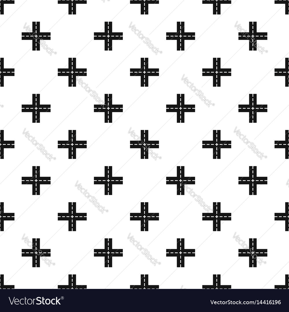 Crossing road pattern Royalty Free Vector Image
