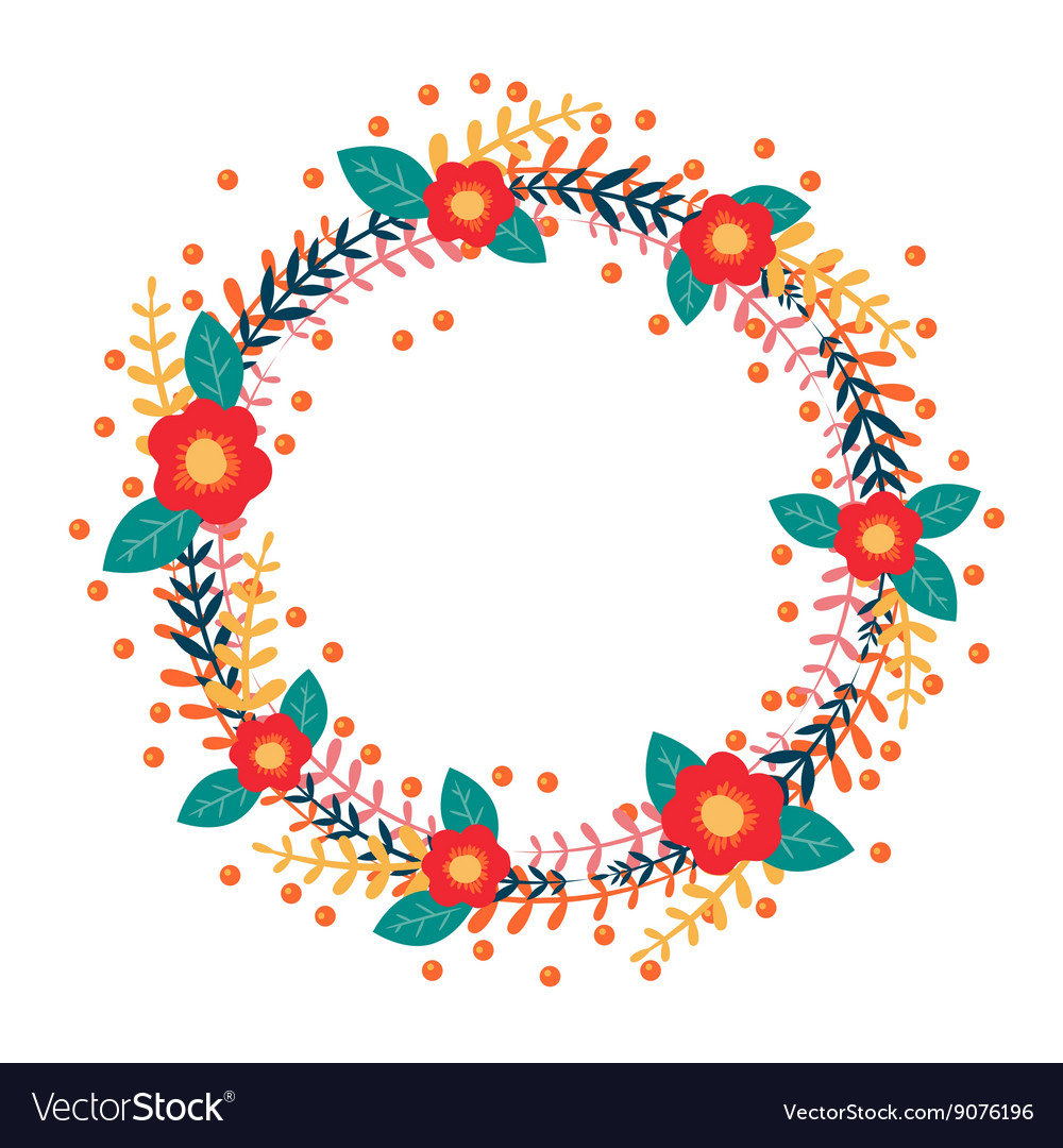 Flower frame Royalty Free Vector Image - VectorStock