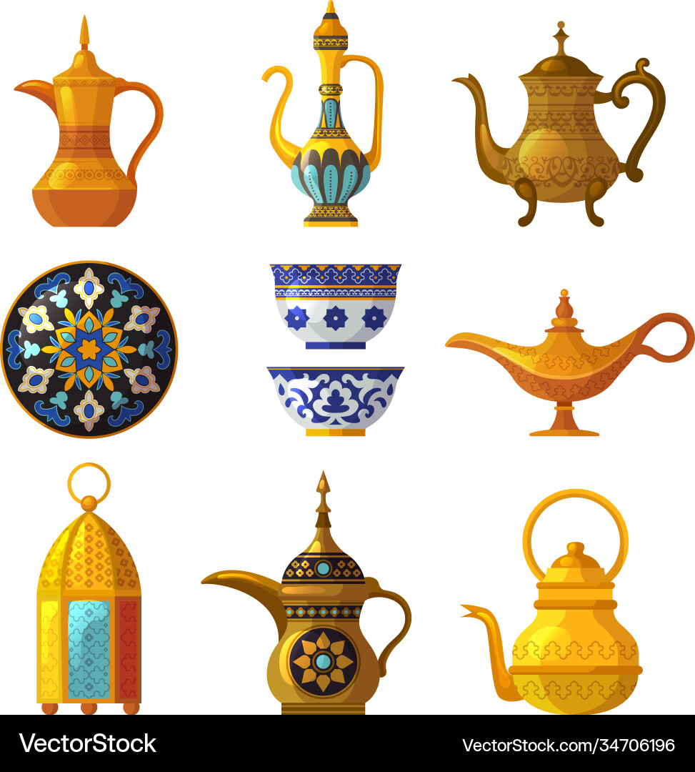 Old arabic heritage traditional cultural Vector Image