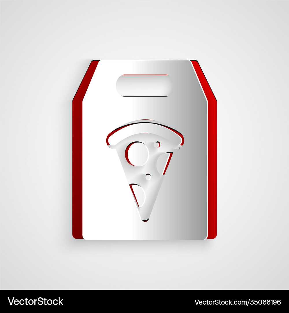Paper cut online ordering and fast pizza delivery Vector Image