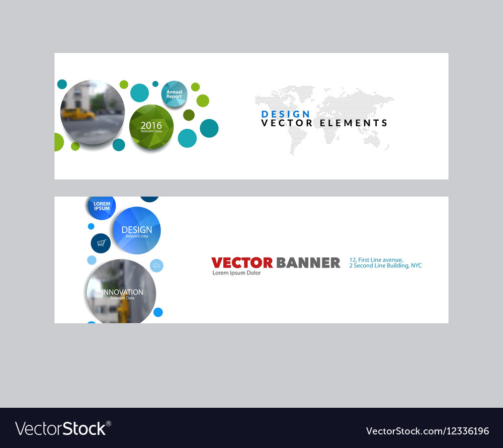Set of modern horizontal website banners Vector Image