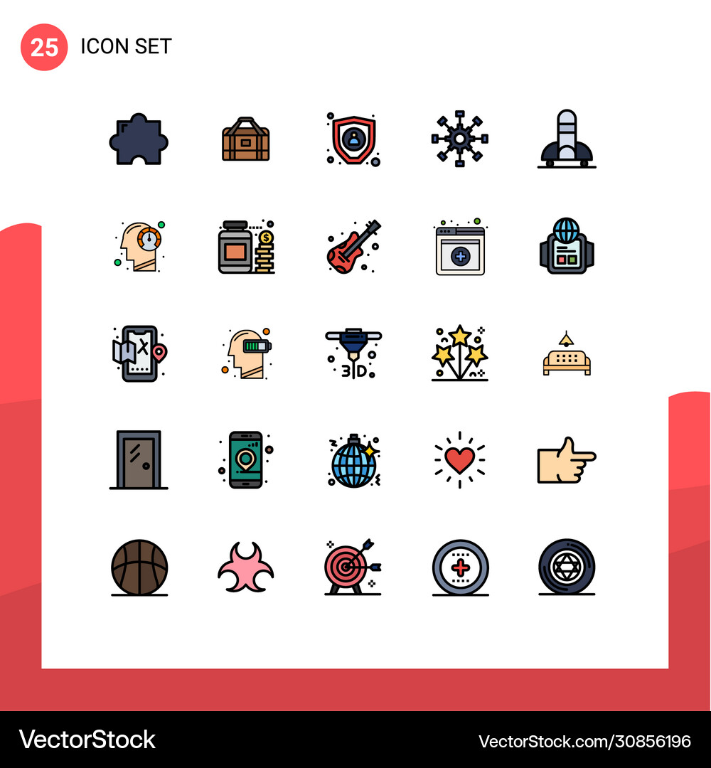 Universal icon symbols group 25 modern filled Vector Image