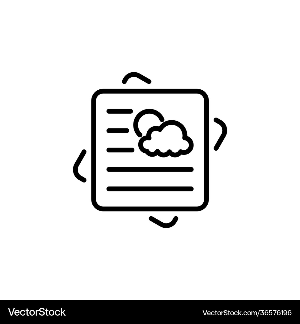 Weather news icon in logotype Royalty Free Vector Image