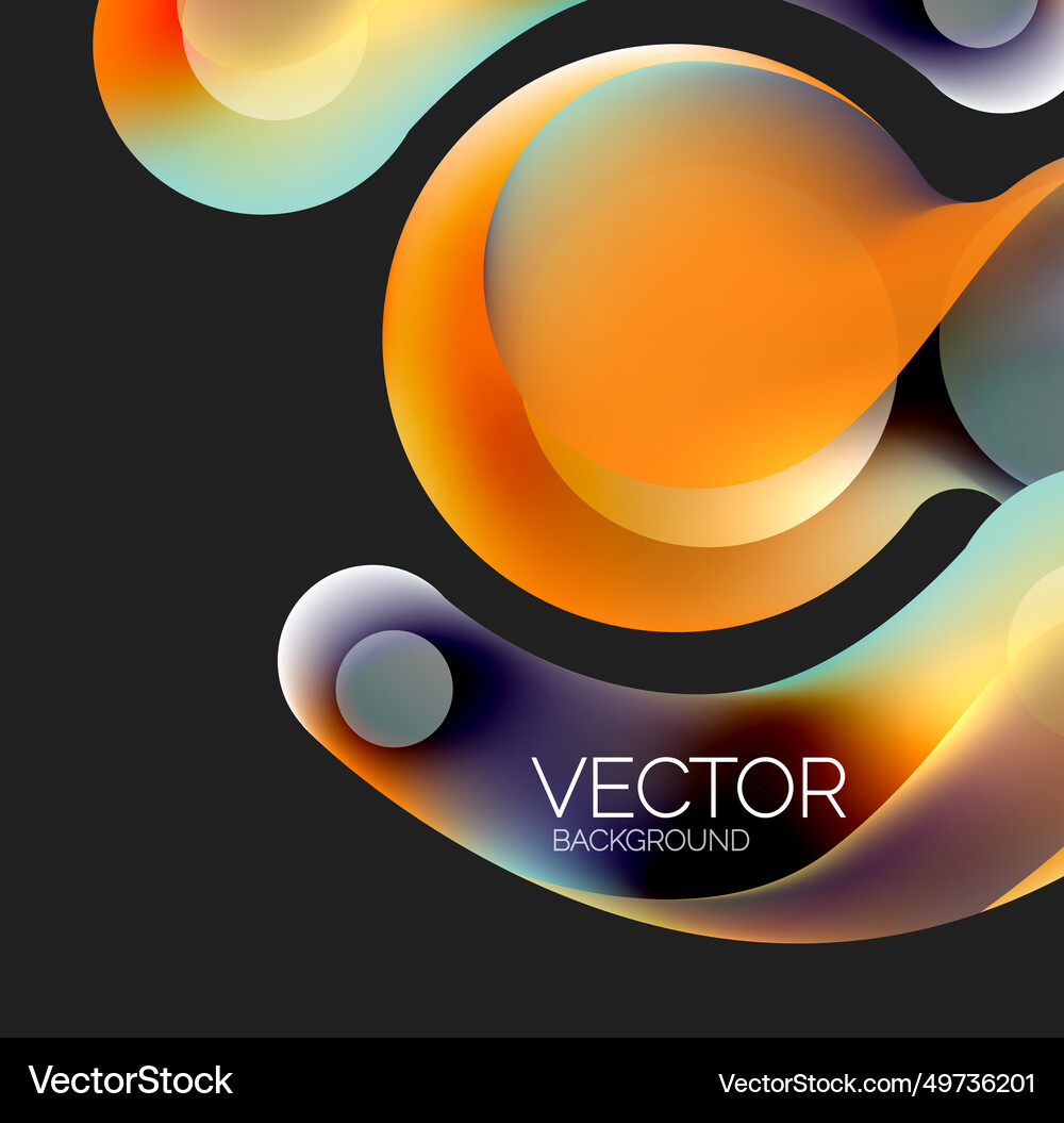 Beautiful flowing round shapes and circles Vector Image