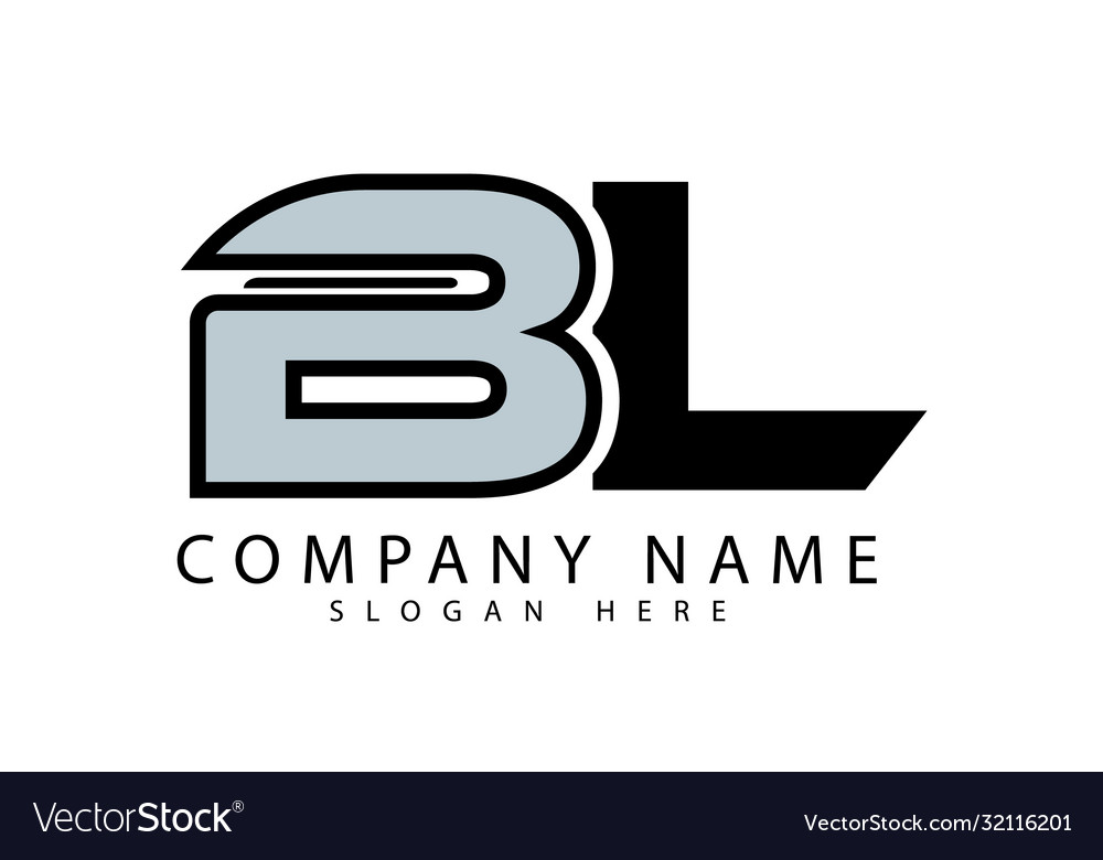 Bl initial logo design Royalty Free Vector Image