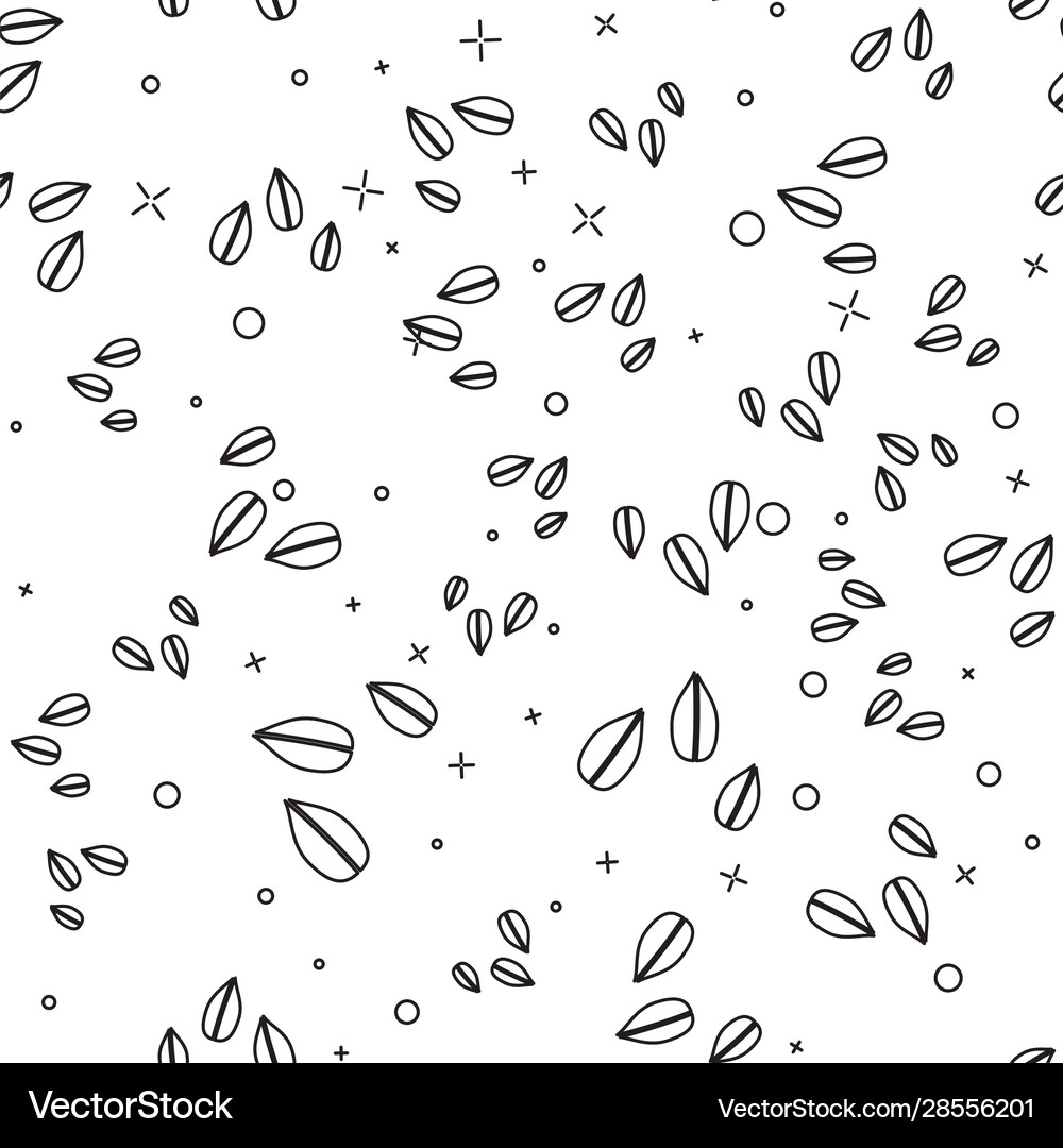 Black line sesame seeds icon isolated seamless Vector Image