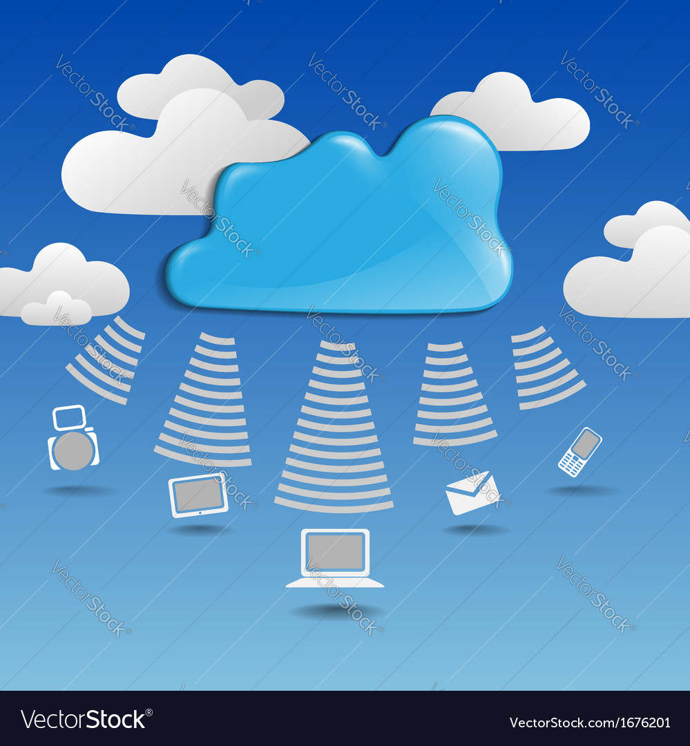 Cloud computing concept Royalty Free Vector Image