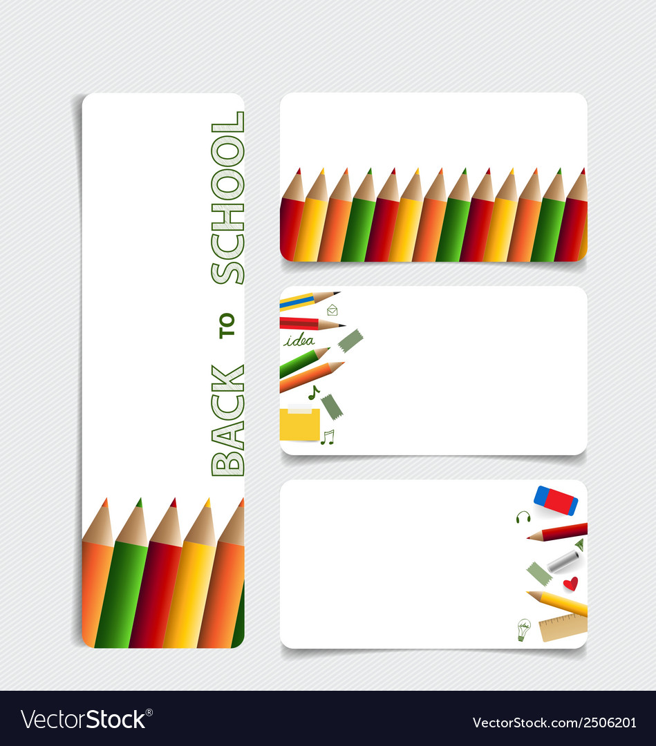 Cute note papers welcome back to school Royalty Free Vector