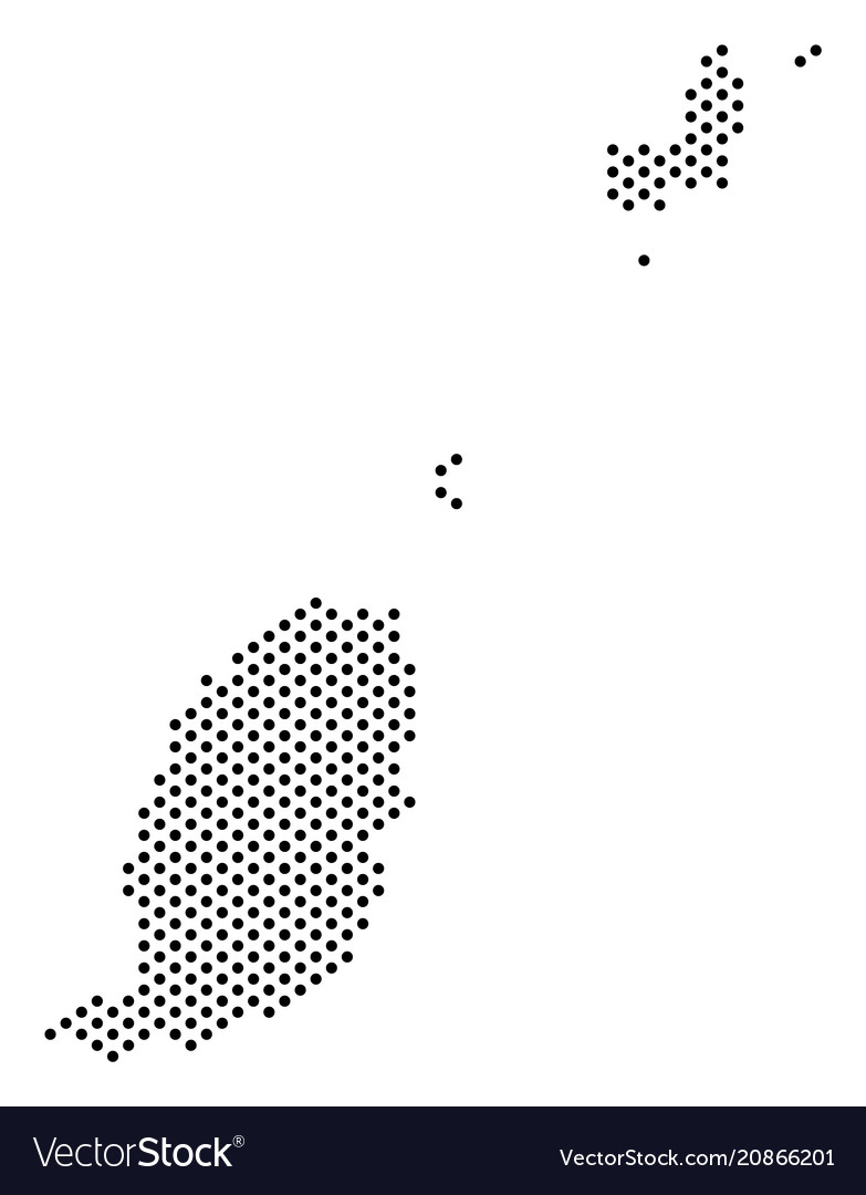 Dot grenada map Royalty Free Vector Image - VectorStock