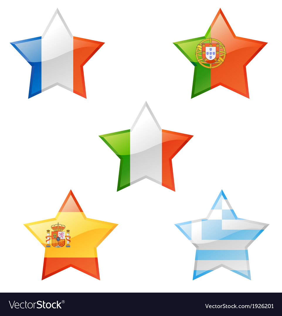 Flags star Royalty Free Vector Image - VectorStock