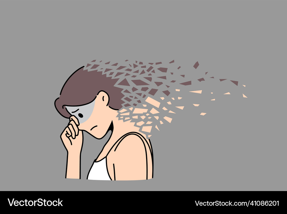 Mental health and depression concept Royalty Free Vector